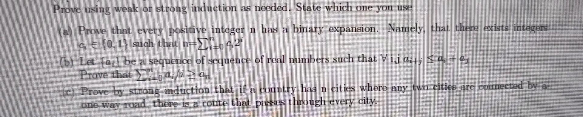 Solved Prove using weak or strong induction as needed. State | Chegg.com