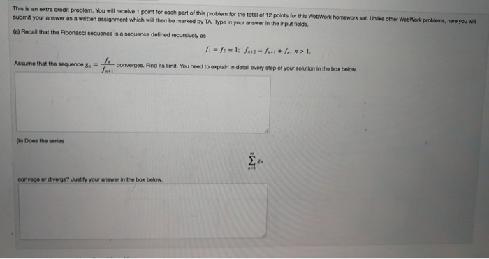 Solved This is an extra credit problem. You will receive 1 | Chegg.com