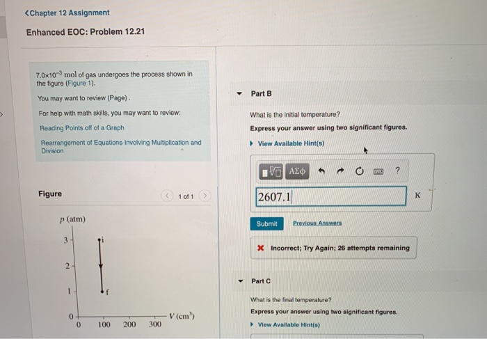 Solved Chapter 12 Assignment Enhanced EOC: Problem 12.21 | Chegg.com
