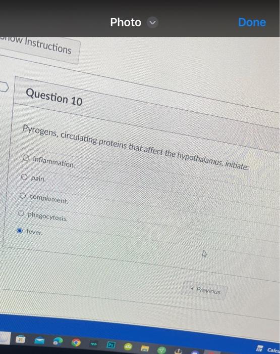 Solved Pyrogens, circulating proteins that affect the | Chegg.com