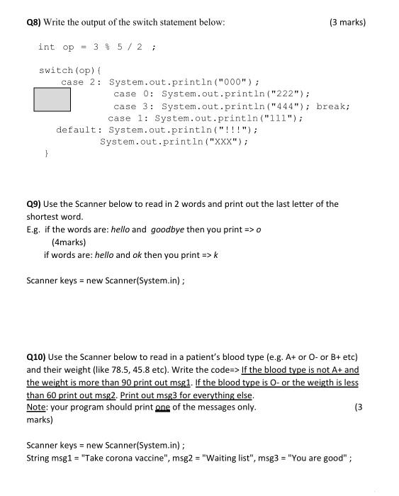 Solved Q1) Using one instruction, declare two variables of | Chegg.com