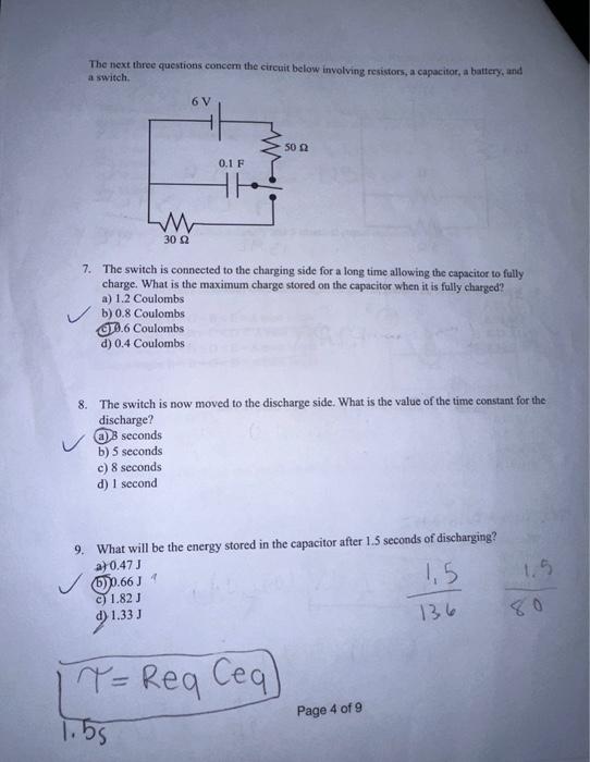 Solved i have the correct answers circled but please helo me | Chegg.com