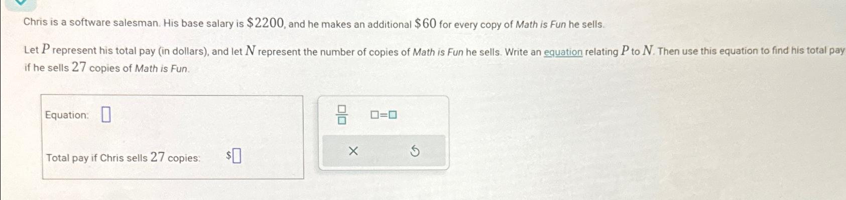 Solved Chris is a software salesman. His base salary is | Chegg.com