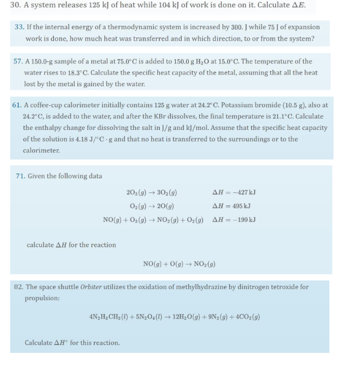 Solved A system releases 125kJ ﻿of heat while 104kJ ﻿of work | Chegg.com