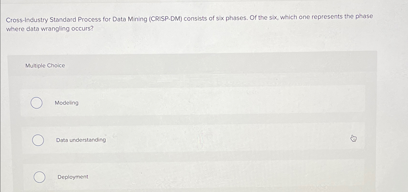 Solved Cross-Industry Standard Process for Data Mining | Chegg.com