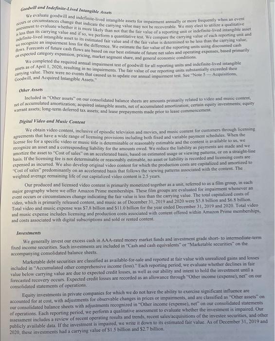 Name of company chosen: Refer to the notes to the | Chegg.com