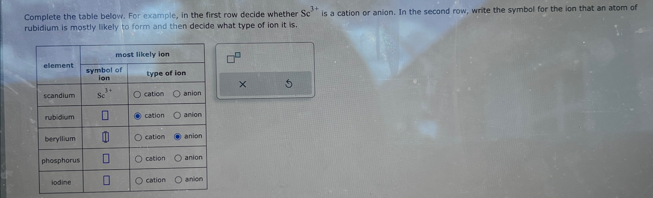 Solved Complete the table below. For example, in the first | Chegg.com