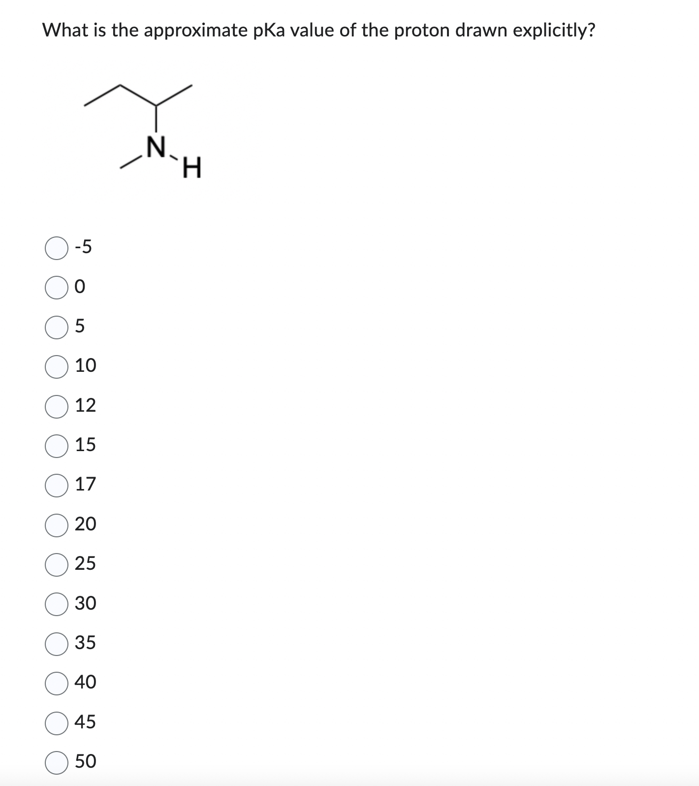 Solved What is the approximate pKa value of the proton drawn | Chegg.com