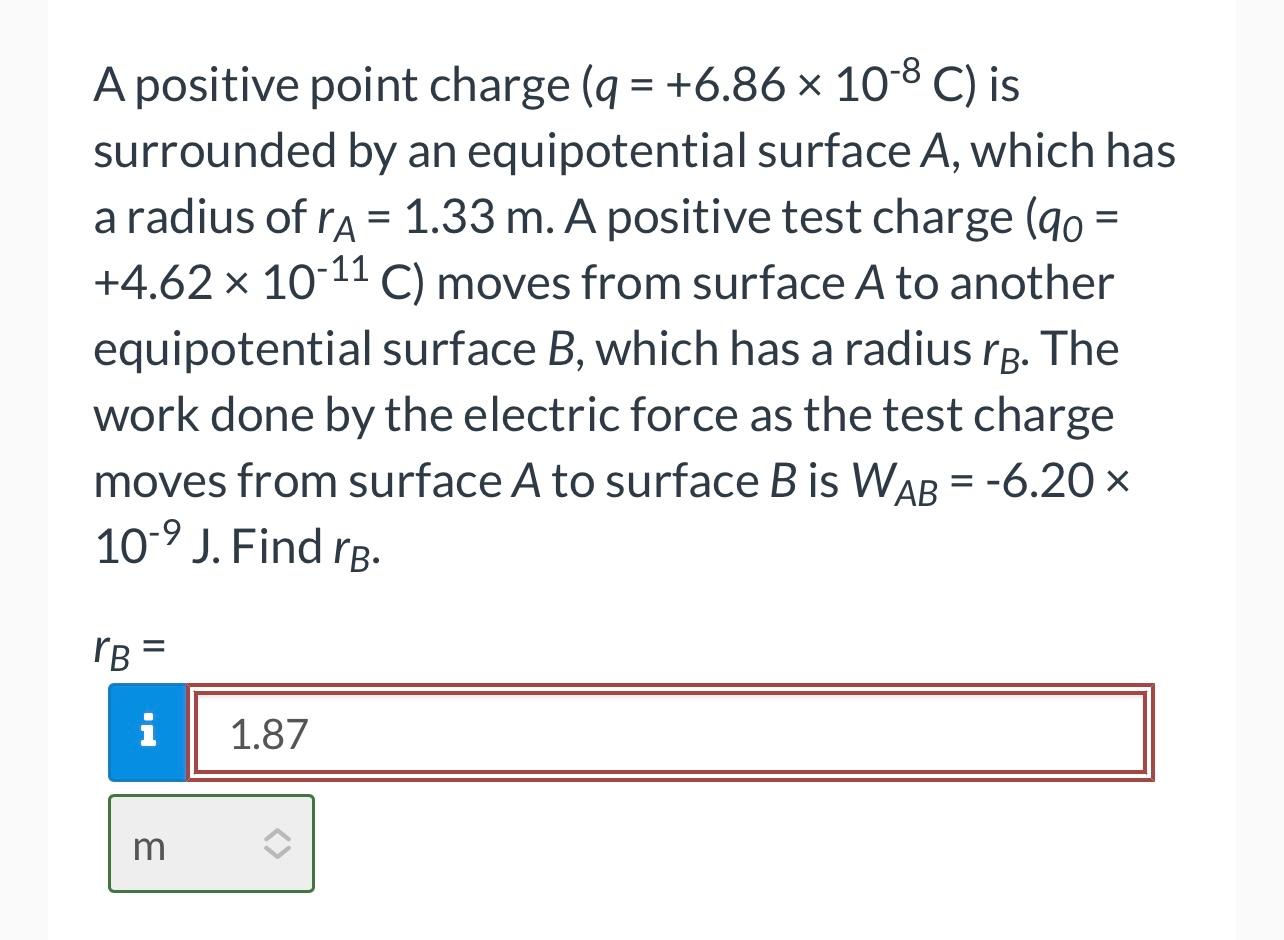 Solved A positive point charge )=(+6.86×10-8C ﻿is surrounded | Chegg.com