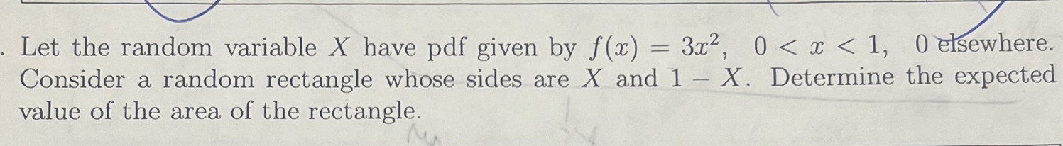 Let the random variable x ﻿have pdf given by | Chegg.com