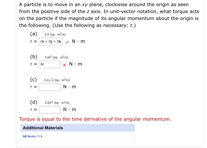 Solved A particle is to move in an xy plane, clockwise | Chegg.com