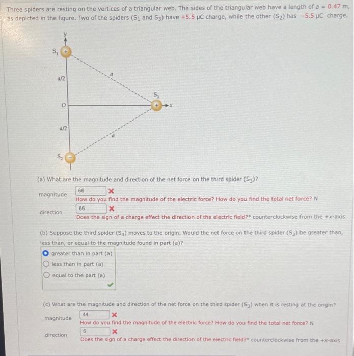 Solved Three spiders are resting on the vertices of a | Chegg.com