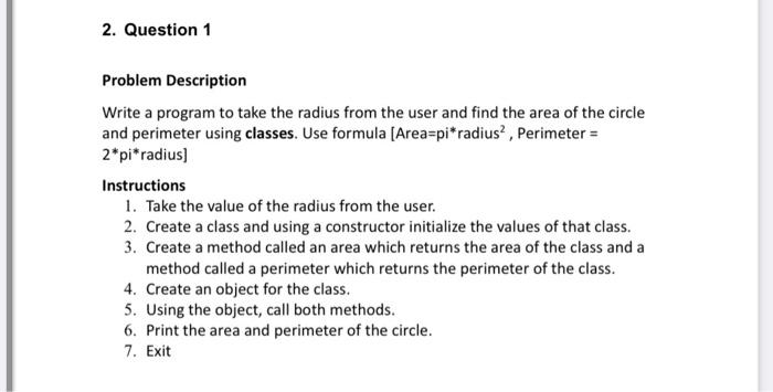 Solved Problem Description Write A Program To Take The 