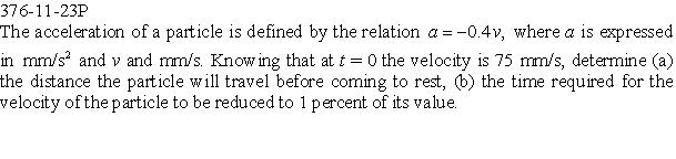 Solved The acceleration of a particle is defined by the | Chegg.com