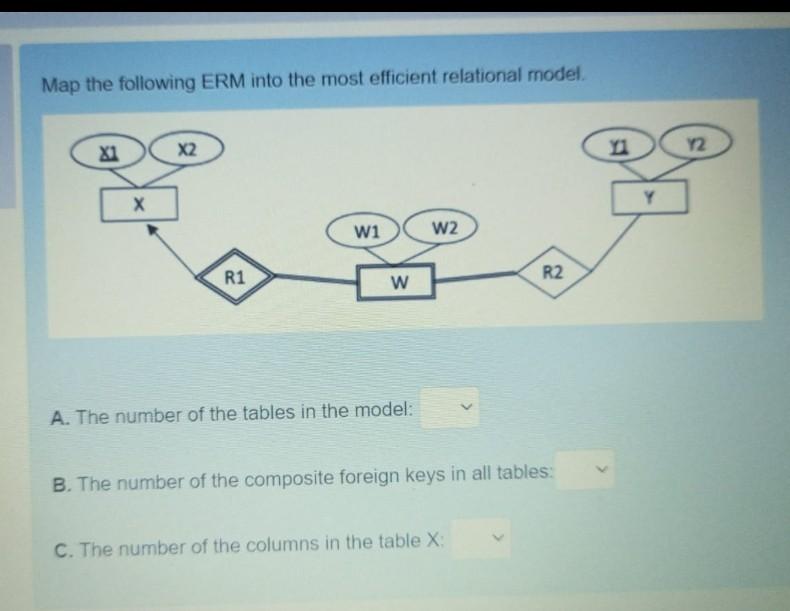 Solved Map the following ERM into the most efficient | Chegg.com