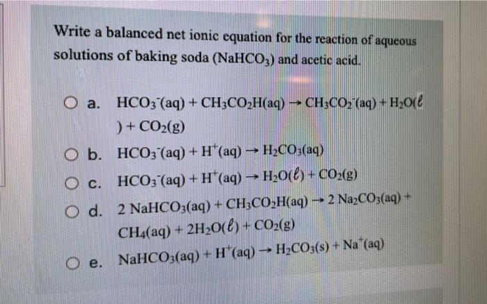 Solved Write a balanced net ionic equation for the reaction | Chegg.com