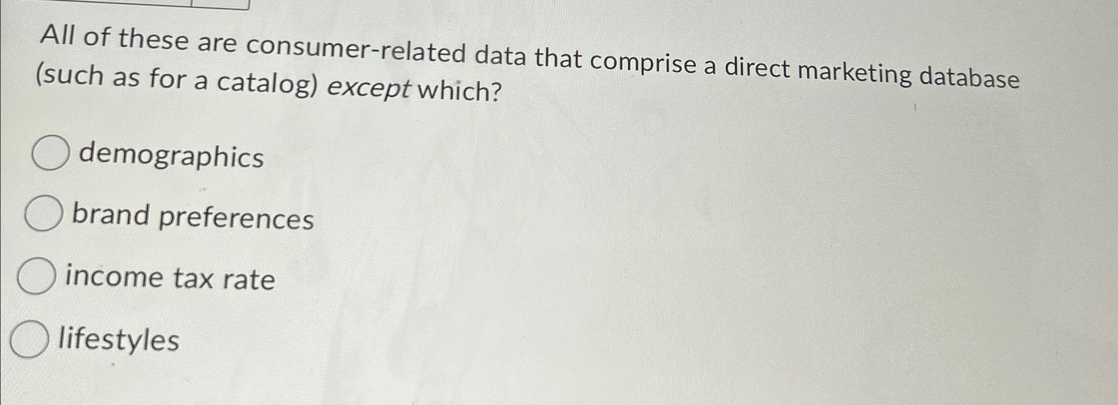 Solved All of these are consumer-related data that comprise | Chegg.com