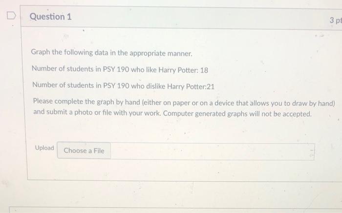 Solved Graph the following data in the appropriate manner. | Chegg.com