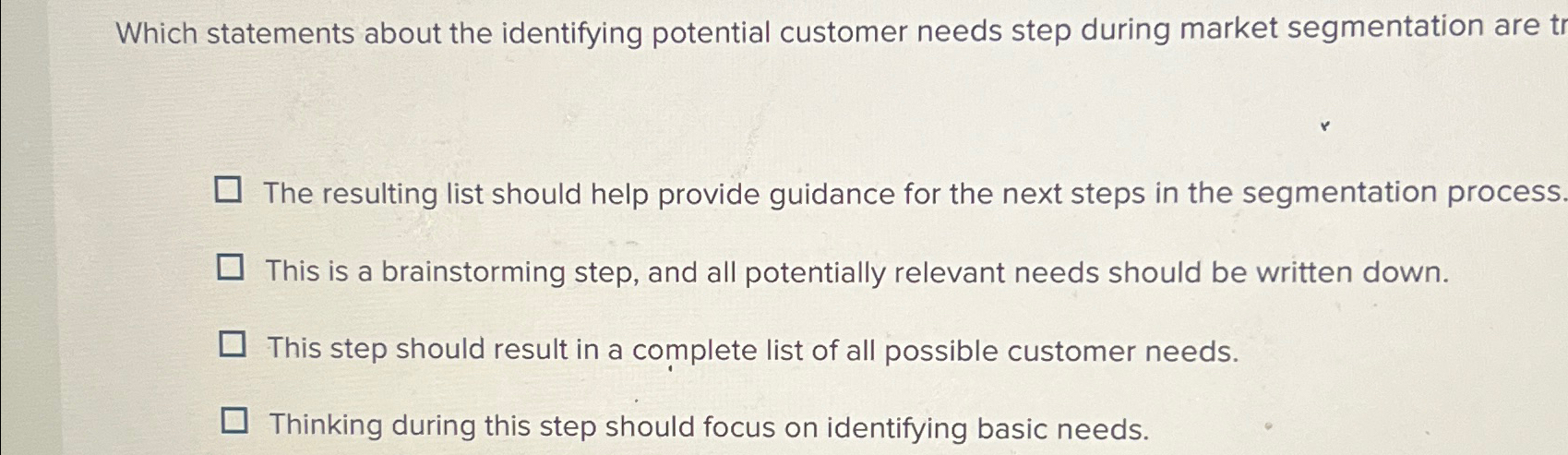 Solved Which statements about the identifying potential | Chegg.com