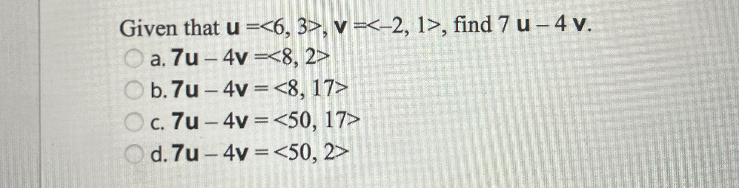 Solved Given that u= ,v= , ﻿find | Chegg.com