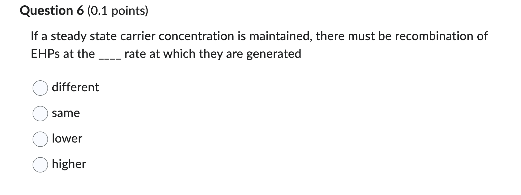 Solved Question 6 0 1 ﻿points If A Steady State Carrier