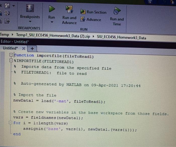Solved Run Section Breakpoints Run Run and Advance Run and | Chegg.com