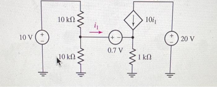 Solved 13. The circuit shown is a linear model of a bipolar | Chegg.com
