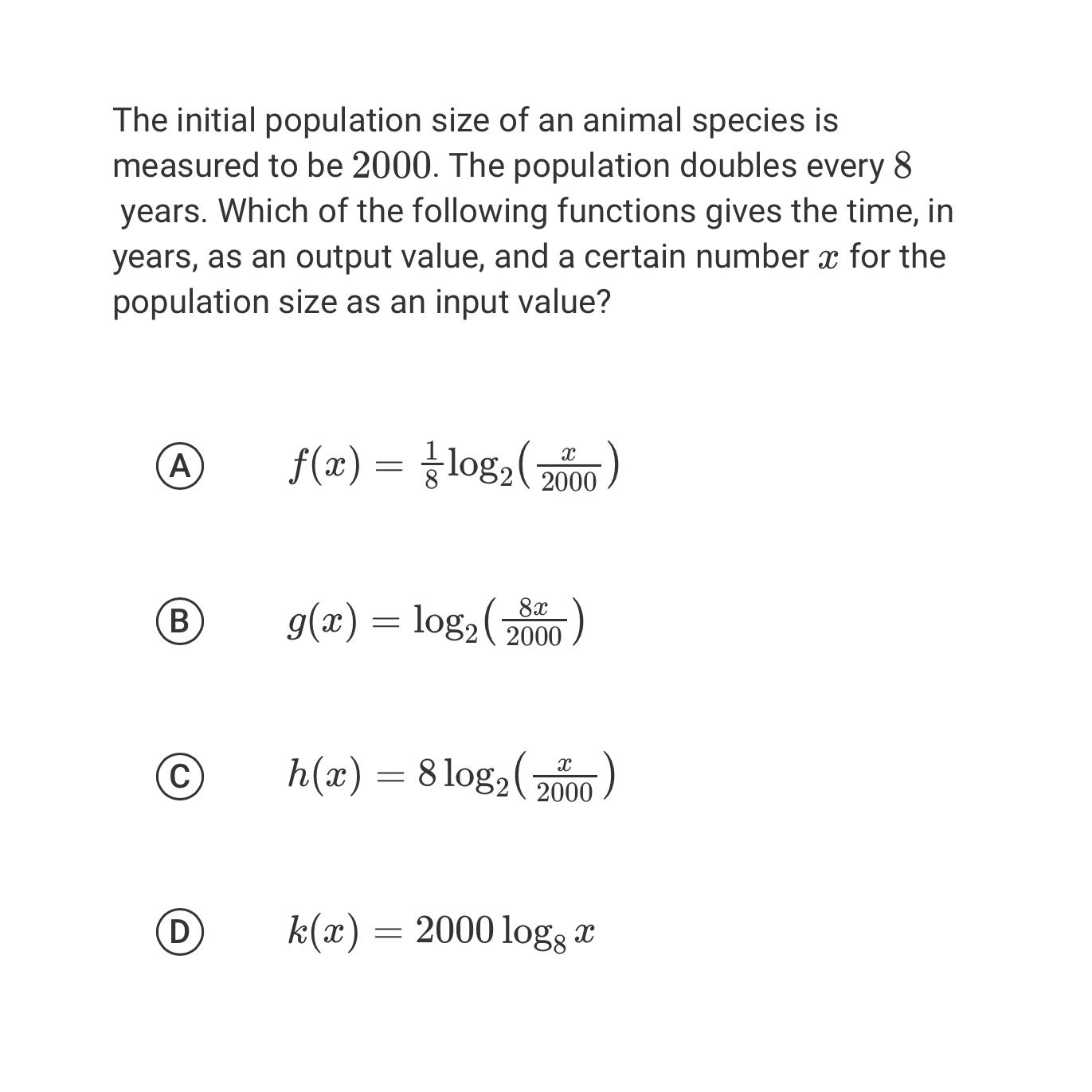 Solved The initial population size of an animal species is | Chegg.com
