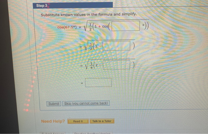 Solved Step 3 Substitute known values in the formula and | Chegg.com