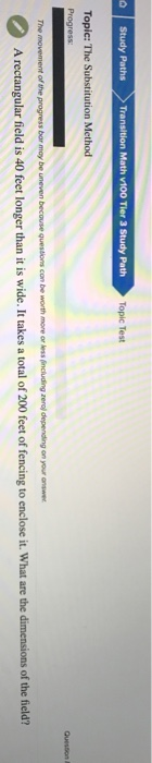 Solved @ Study Paths Transition Math v100 Tier 3 Study Path | Chegg.com