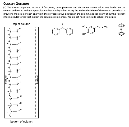 Solved CONCEPT QUESTION(1) ﻿The three-component mixture of | Chegg.com