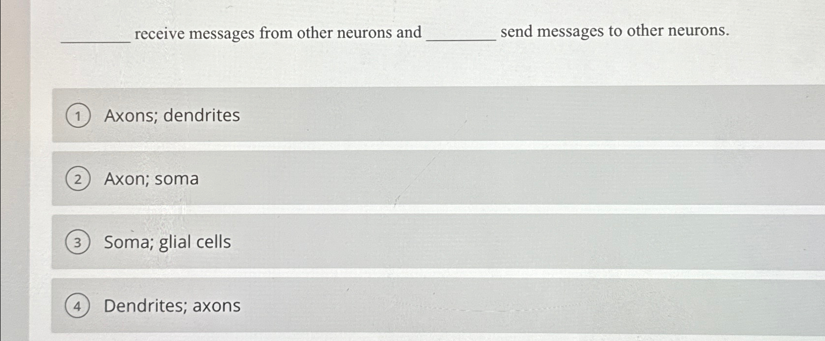 Solved receive messages from other neurons and send messages | Chegg.com