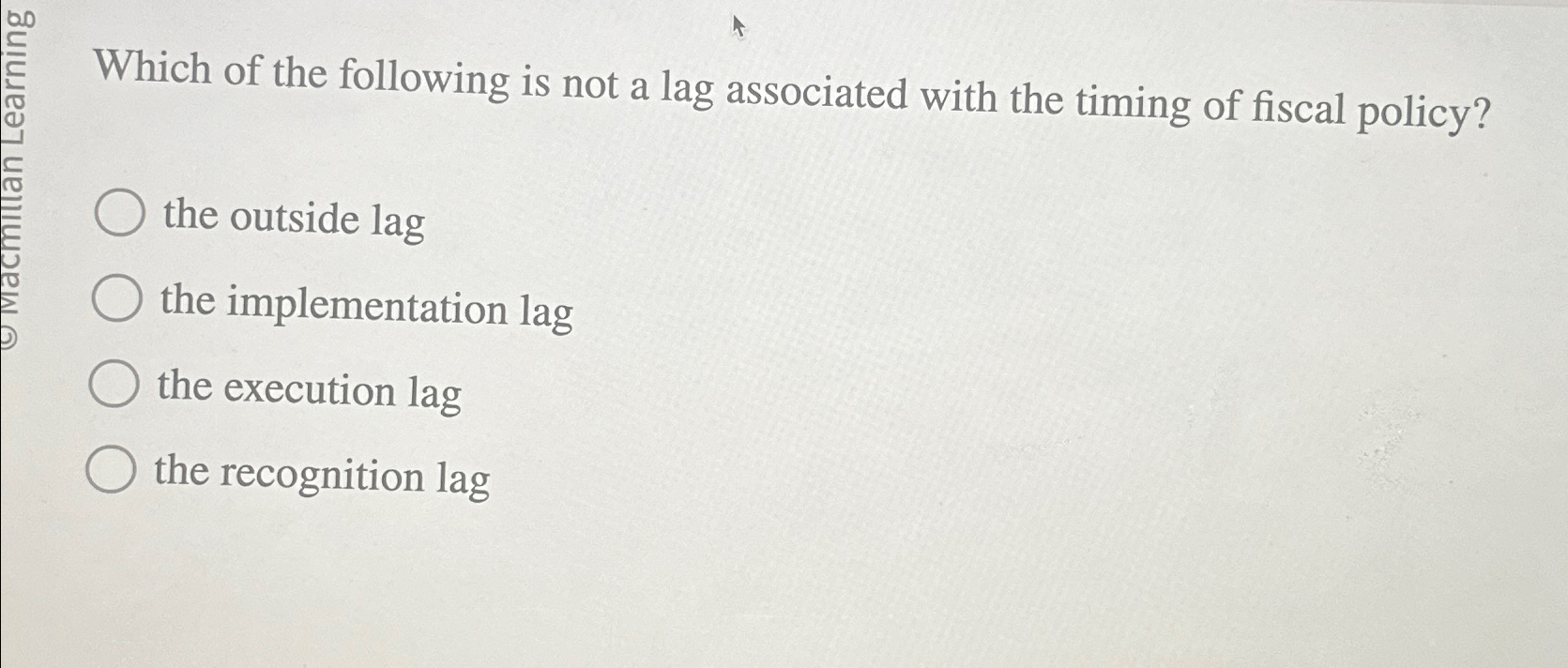Solved Which of the following is not a lag associated with | Chegg.com