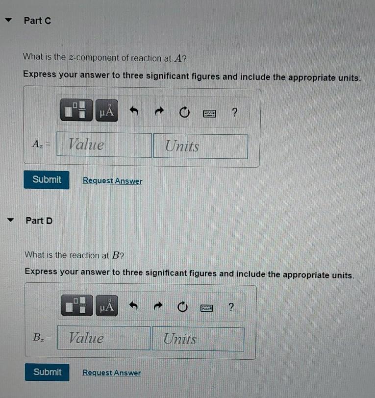 Solved Determine the components of reaction acting at the | Chegg.com