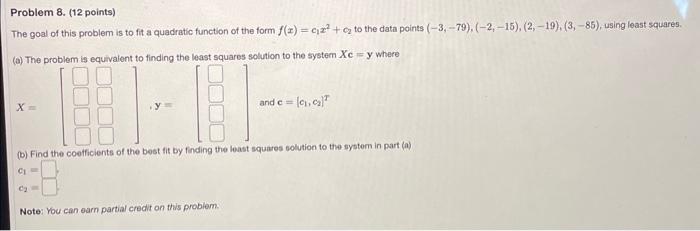 Solved Problem 8. (12 points) The goal of this problem is to | Chegg.com Solved Problem 8. (12 points) The goal of this problem is to | Chegg.com