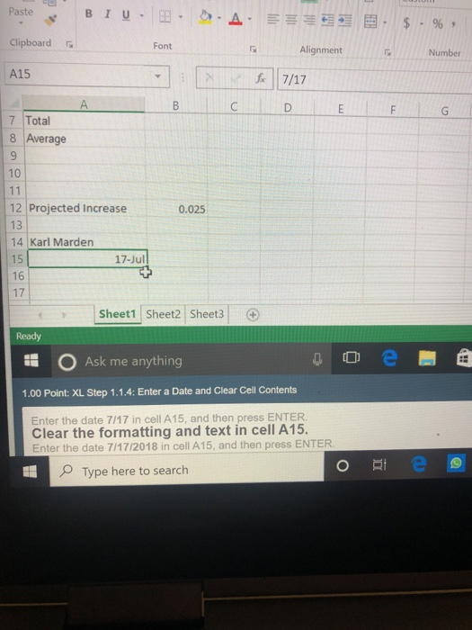 Solved Paste BIU A $ .% Clipboard Font Alignment Number A15 | Chegg.com