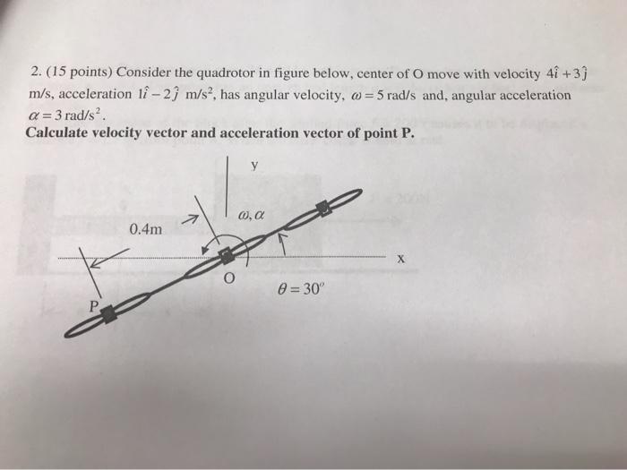 Solved 2. (15 points) Consider the quadrotor in figure | Chegg.com