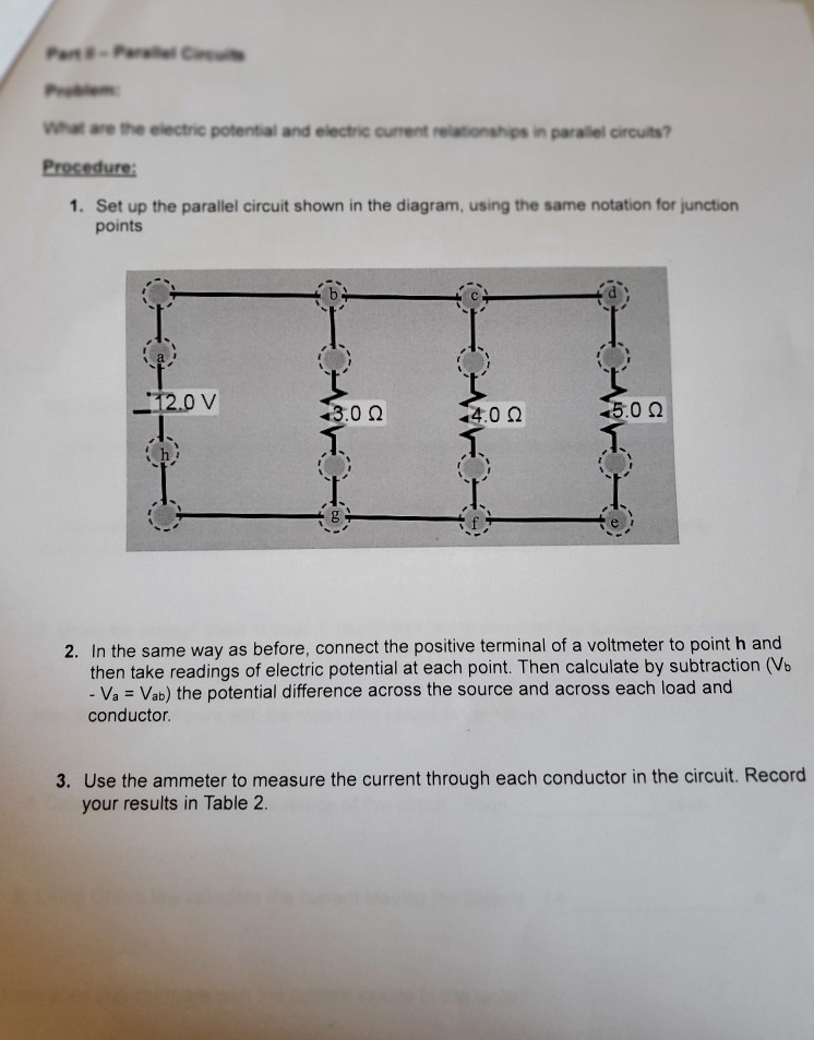 Solved What are the electric potential and electric current | Chegg.com