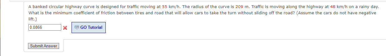 Solved A banked circular highway curve is designed for | Chegg.com
