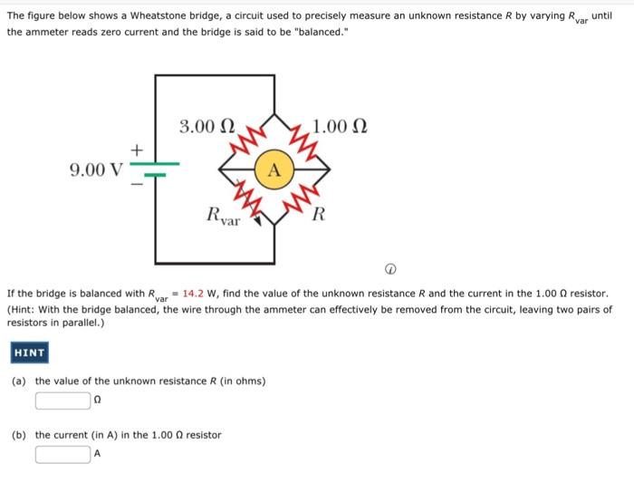 Solved The figure below shows a Wheatstone bridge, a circuit | Chegg.com