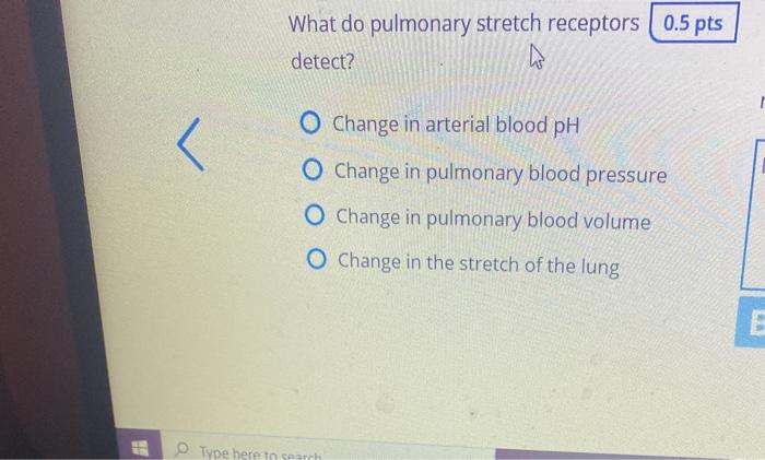 Solved Pulmonary stretch receptors Inspiration expands the | Chegg.com