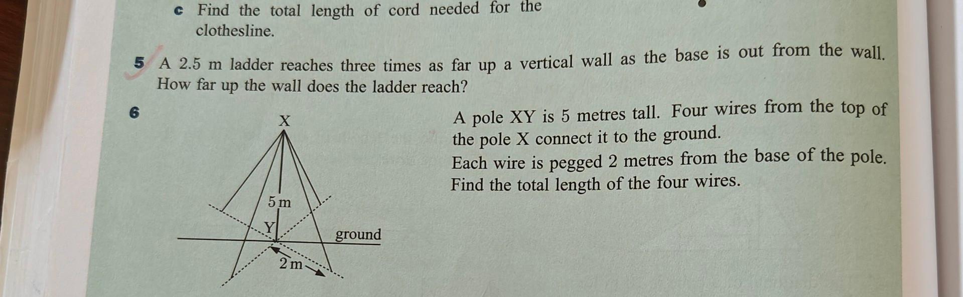 Solved c Find the total length of cord needed for the | Chegg.com