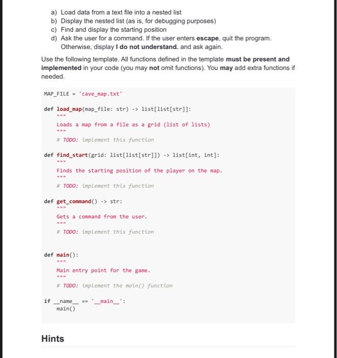 Solved Let's create a dungeon! The following features will | Chegg.com
