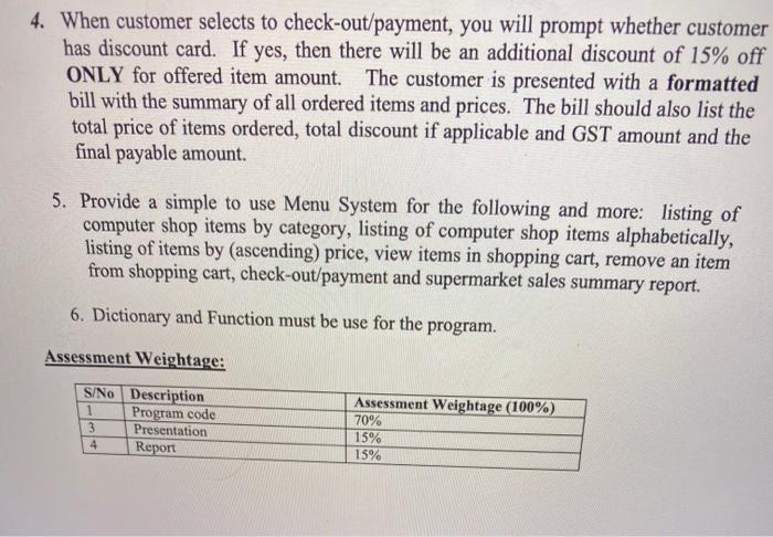 Solved (b) Programming code i. Coding must be categorized by | Chegg.com