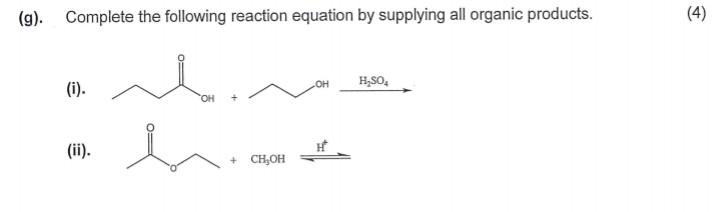 Solved Complete the following reaction equation by supplying | Chegg.com