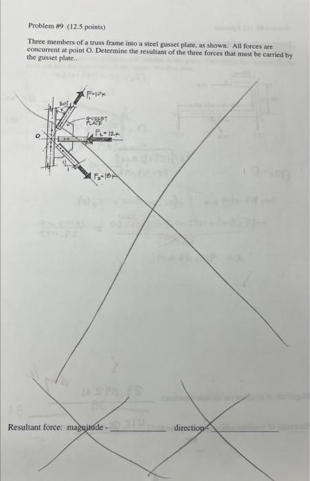 Solved Problem n9 ( 12.5 points) Three members of a truss | Chegg.com