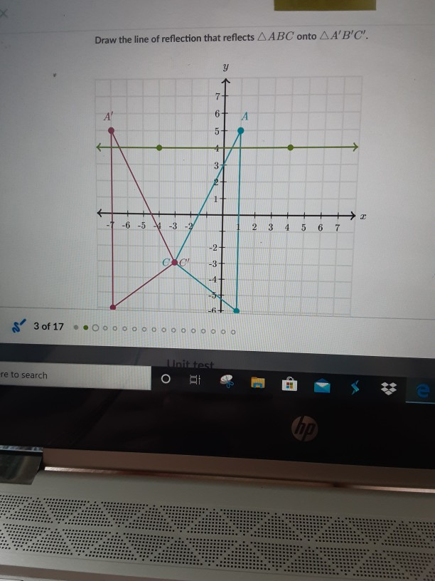 Solved Draw the line of reflection that reflects ABC onto | Chegg.com