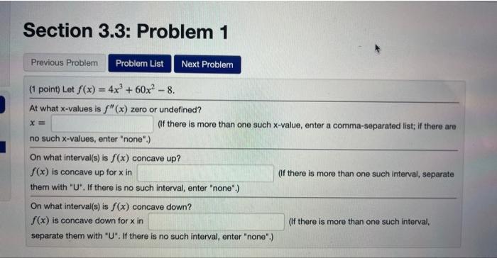 Solved (1 point) Let f(x)=4x3+60x2−8. At what x-values is | Chegg.com