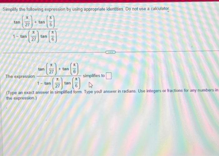 Solved Simplify the following expression by using | Chegg.com