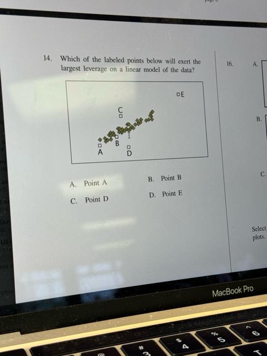 Solved If high/low leverage means extreme values in regards | Chegg.com